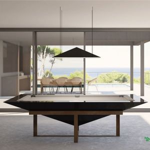 Contemporary pool table - DUNE - MBM Biliardi - home / wooden / leather