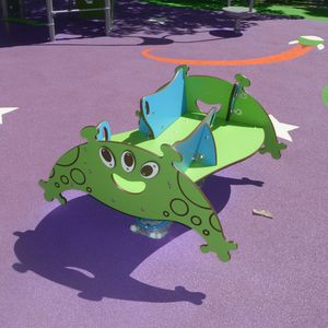 Plywood spring rocker - ATOLL : LUNA - Transalp - nature / 1-seat