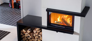 Corner fireplace insert - I5 - Contura - wood-burning