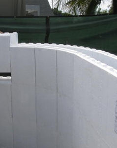 Polystyrene formwork block - STRAIGHT BLOCK - Fox Blocks - for wall ...