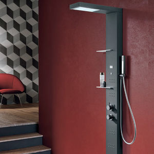 Thermostatic shower column - SPACE - Geromin - commercial / with hand ...