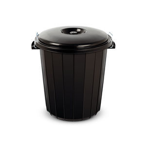 Public trash can - RONDO - ROSSIGNOL - recycled plastic / with lid ...