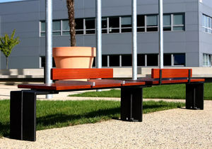 Contemporary public bench - KARMA - Concept Urbain - sheet steel ...