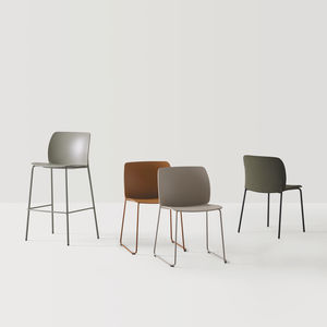 Contemporary bar chair - LEA - INCLASS - indoor / polypropylene / leather