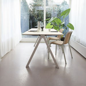 Contemporary table - 10 YEARS SLIM - Arco - steel / steel base ...