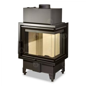 Corner fireplace insert - ANGLE R/L 2G S - ROMOTOP - wood-burning