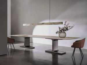 Contemporary high bar table - Flûte - Sovet Italia - HPL / oak / walnut