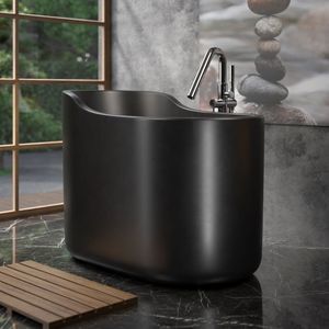 Round bathtub - TRUE OFURO MINI-BLCK-WHT - Aquatica Marmite SP. Z.o.o ...