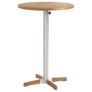 Contemporary high bar table - Equinox - Barlow Tyrie - stainless steel ...