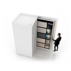 Tile display rack - PISA XL 24+1 - INSCA - wooden / panel / for shops