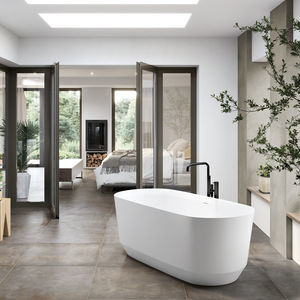 Oval bathtub - OPAL QUIZ - ACQUABELLA - free-standing / for homes / Solid Surface