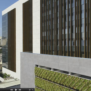 Panel façade cladding - LAMINAM - ceramic / vertical / structure
