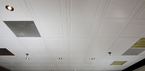 Wooden suspended ceiling - POLO - MUR design - tile / decorative