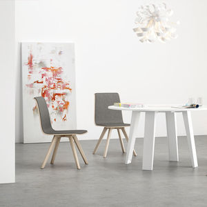 Contemporary visitor chair - TAURO - FAMO - indoor / plastic / metal base