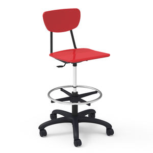 Contemporary task stool - METAPHOR SERIES LAB - Virco - polypropylene ...