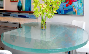Bar counter - ThinkGlass - kitchen / glass / upright