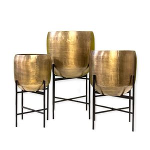 Brass plant pot, Brass flower pot - All architecture and design ...