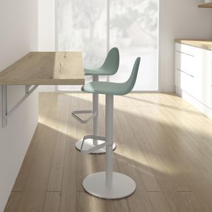 Contemporary bar chair - RIO - Cancio - indoor / polycarbonate / metal base
