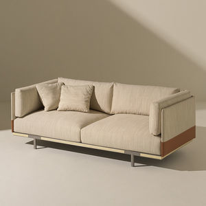 Contemporary sofa - Knit - Ethimo - garden / acrylic fabric / rope