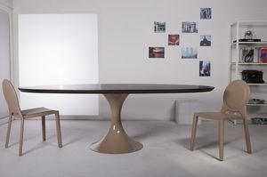 Contemporary table - SULLIVAN - MODLOFT - wooden / oval