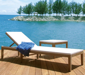 Contemporary sun lounger - Peninsula - Il Giardino di Legno - fabric ...