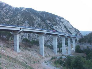 Prestressed concrete beam - Pujol - U-shaped / for bridge construction