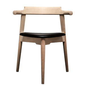 Contemporary chair - pp501/pp503 - PP MØBLER - indoor / leather / rope