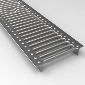 Stainless steel grating for drain channel - GRIGLIE STAMPATE PEDONALI ...