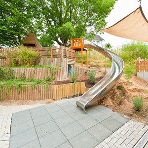 Curved slide - MITTWEIDA - atlantics GmbH - for playground / stainless ...
