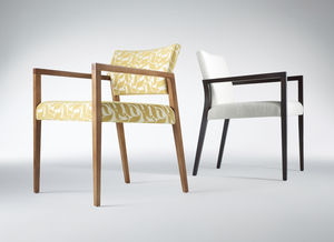 Contemporary visitor chair - MOLTI - Gunlocke - fabric / wooden ...