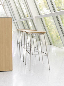 Contemporary bar chair - MOLTI - Gunlocke - indoor / fabric / leather