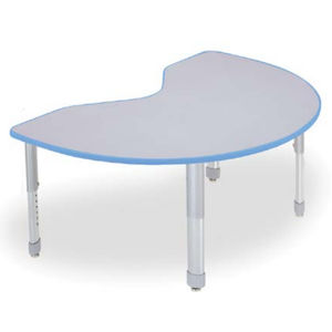 Contemporary work table - INTERCHANGE HALF MOON - smith system - laminate / half moon / on casters