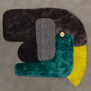 Contemporary rug - Livelli - JOV - striped / silk / New Zealand wool