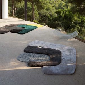 Contemporary rug - Livelli - JOV - striped / silk / New Zealand wool