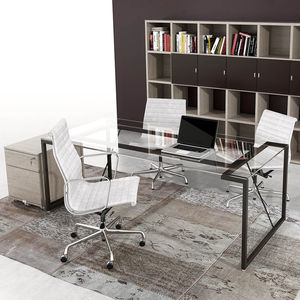 Executive desk - ODEON - ALEA - contemporary / wood veneer / aluminum