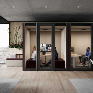 Lacquered metal privacy office space - All architecture and design ...