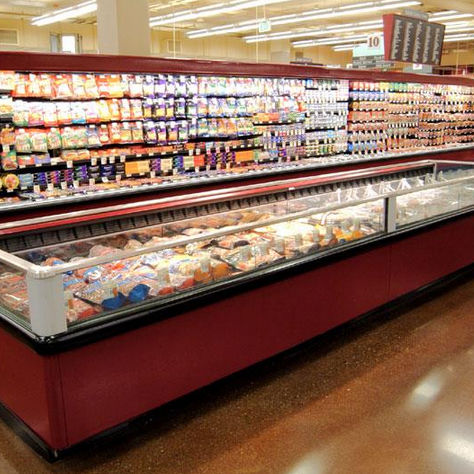 Island refrigerated display case - FNG - Hussmann - for shop / for ...