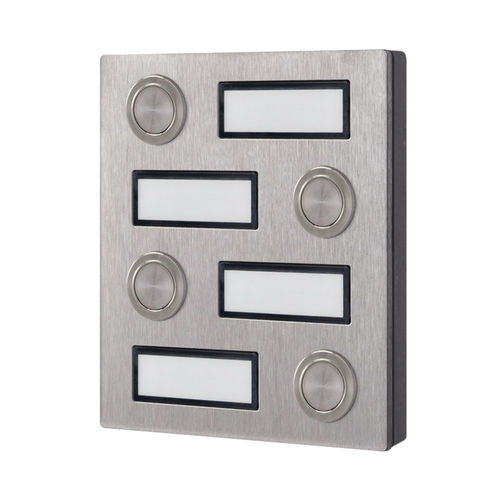 Brushed stainless steel intercom module - VR4KBM-4NP - Videx ...