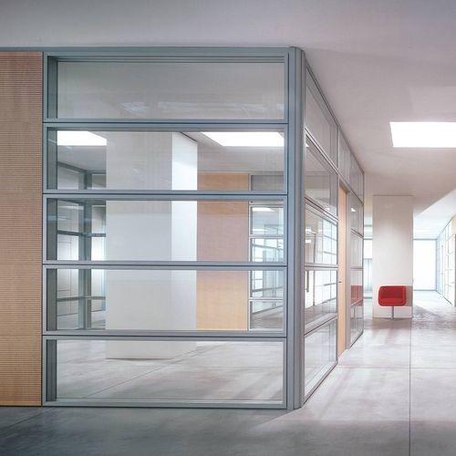 Removable partition - METRICA S - DIVILUX - glass / commercial / for ...