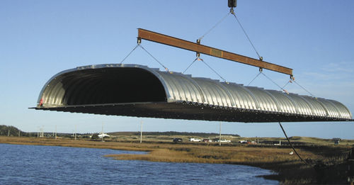 Corrugated sheet metal - STRUCTURAL PLATE - Armtec - curved / aluminum / for bridge construction