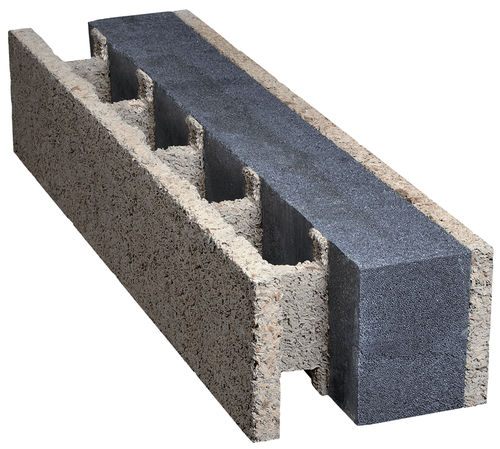 Wood fiber concrete shuttering block - SILVER - isospan Baustoffwerk ...