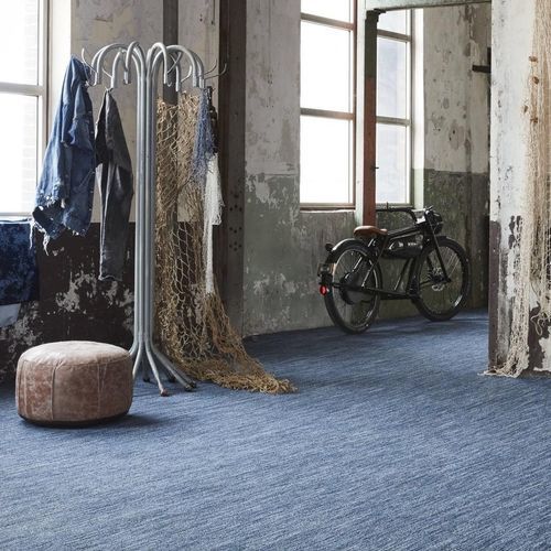Structured carpet - DENIM - Tarkett RESIDENTIAL - synthetic / plain / gray