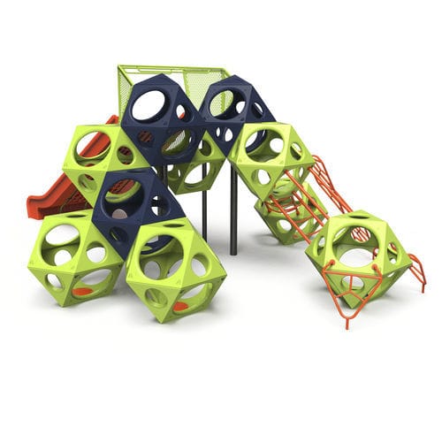 Playground climbing structure - PLAYCUBES® SENSORY ADDITIONS - PLAYWORLD - modular / with slide