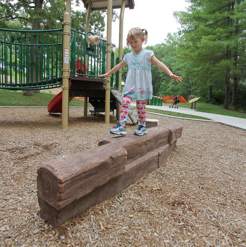 Playground balance beam - STACKED TIMBER - little tikes