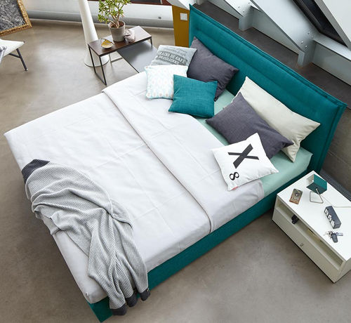 Double bed - Type C - hülsta - contemporary / upholstered / with headboard