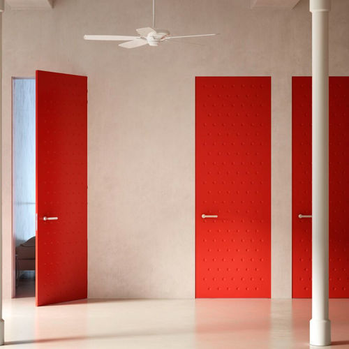 Interior door - FILO 5 - LINVISIBILE - wooden / metal / laminate