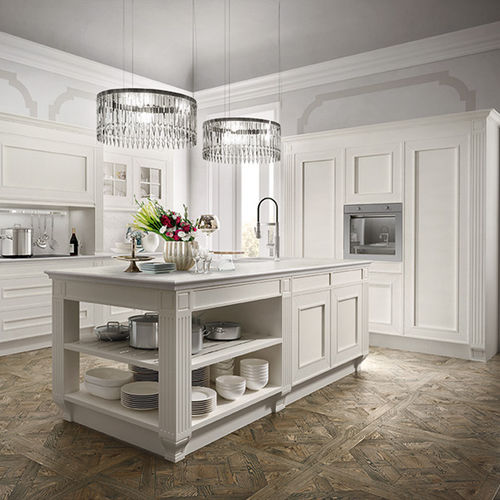 Traditional kitchen - MELOGRANO CLASSIC - COMPOSIT - wooden / island / handleless