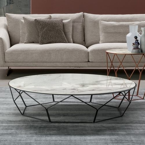 Contemporary coffee table - Arbor - BONALDO - glass / ceramic / painted ...