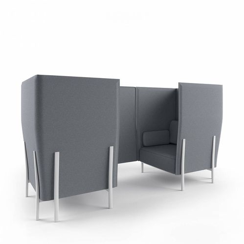 Modular sofa - ELEVEN PRIVACY / 866 - ALIAS - contemporary / gray / black