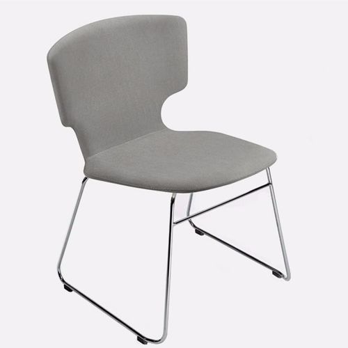 Contemporary chair - ENNA / 52B - ALIAS - indoor / fabric / leather